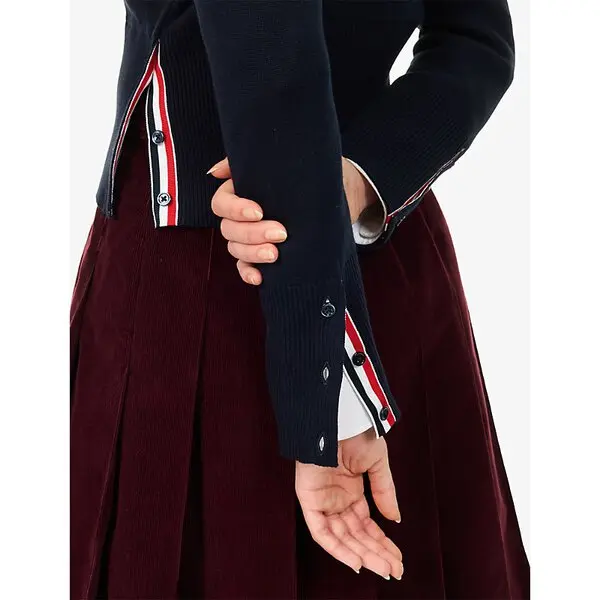 Thom Browne Sailboat Striped Cotton Cardigan