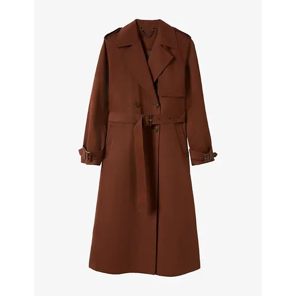 Whistles Valentina Double-breasted Cotton-blend Trench Coat