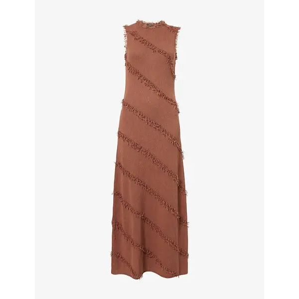 Rails Claudia Fringe-trim Cotton-blend Maxi Dress