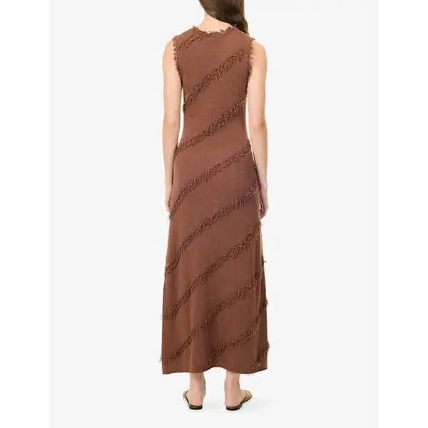 Rails Claudia Fringe-trim Cotton-blend Maxi Dress
