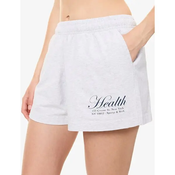SPORTY & RICH Ny Health Disco Cotton Shorts