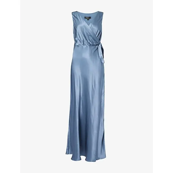 Rails Eva V-neck Satin Maxi Dress