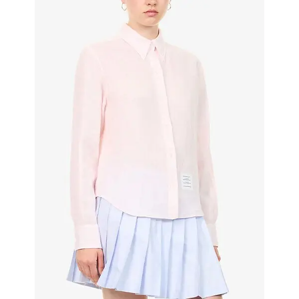 Thom Browne Relaxed-fit Classic-collar Linen Shirt