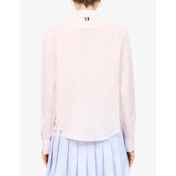 Thom Browne Relaxed-fit Classic-collar Linen Shirt
