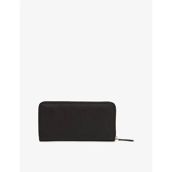 Smythson Panama Branded Leather Purse