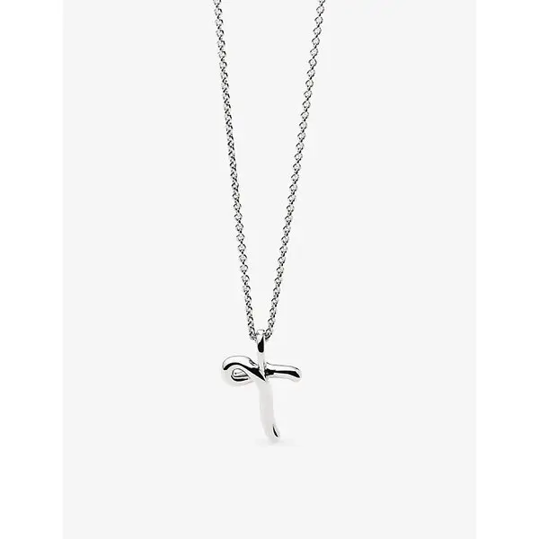 MISSOMA Curly Molten Mini Initial T -plated Sterling Necklace - Silver