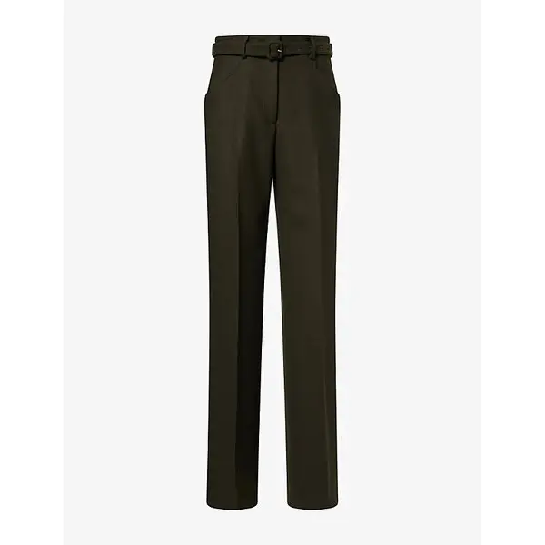 Gabriela Hearst Norman Belted Wool Trousers