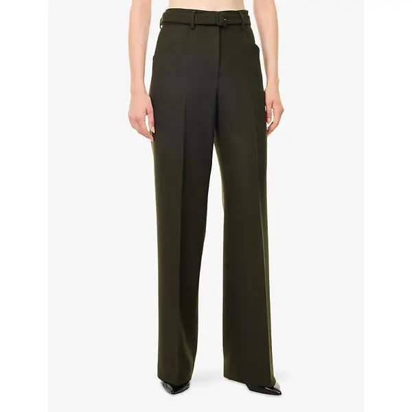 Gabriela Hearst Norman Belted Wool Trousers