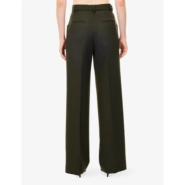 Gabriela Hearst Norman Belted Wool Trousers