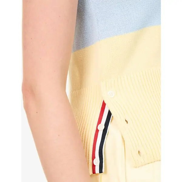 Thom Browne Nantucket Scenic-embroidered Cotton Vest Top