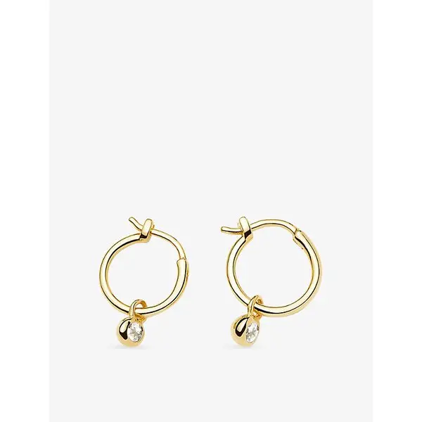MISSOMA April Birthstone Mini Charm Hoop Earrings - Gold