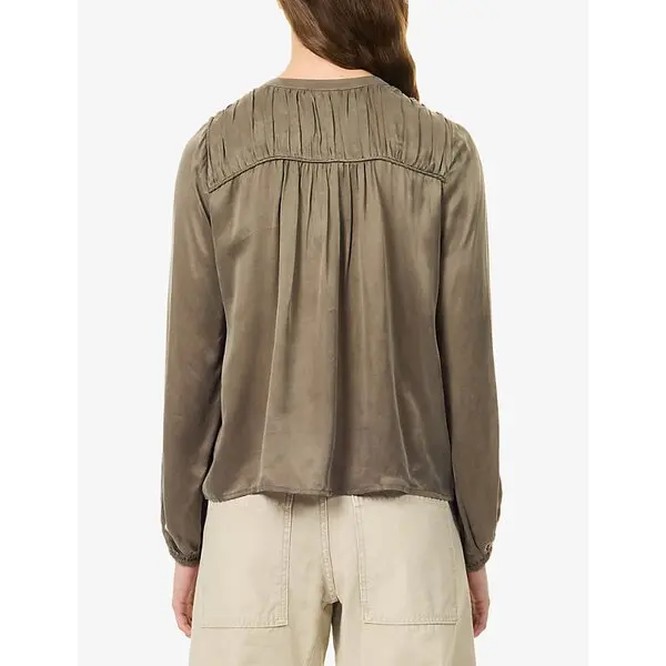 Rails Cadence Puffed-sleeve Cupro Blouse