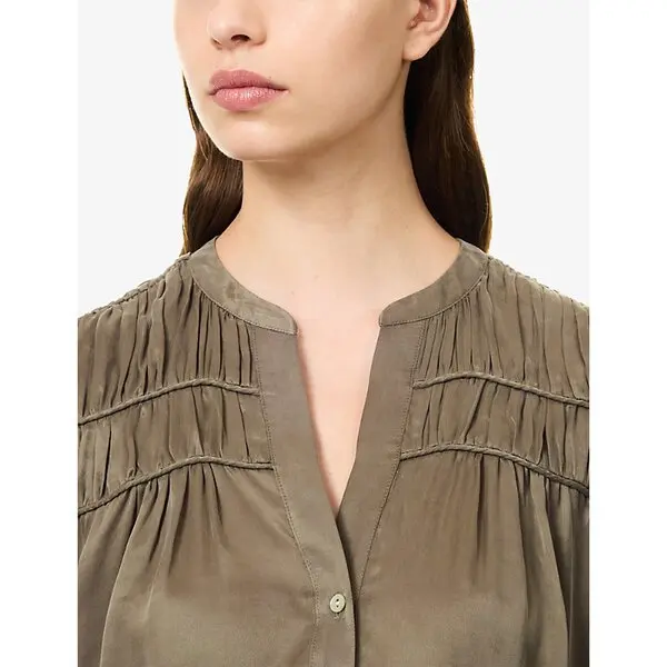 Rails Cadence Puffed-sleeve Cupro Blouse