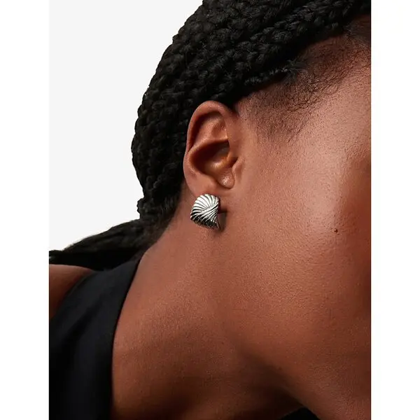 MISSOMA Ripple Plated Brass Stud Earrings