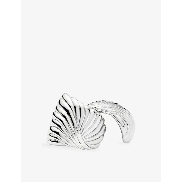 MISSOMA Ripple Plated Brass Stud Earrings