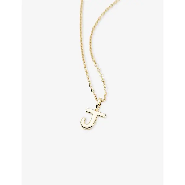 MISSOMA Initial A 14ct Yellow Mini Pendant Necklace