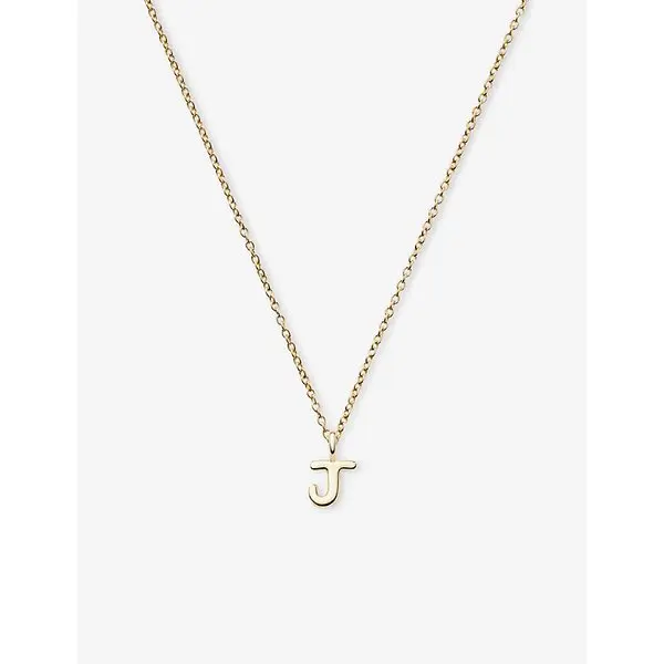 MISSOMA Initial A 14ct Yellow Mini Pendant Necklace