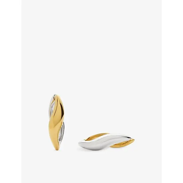MISSOMA Savi Signature Small 18ct Yellow Gold And Silver Plated Brass Hoop Earrings - Multi-coloured