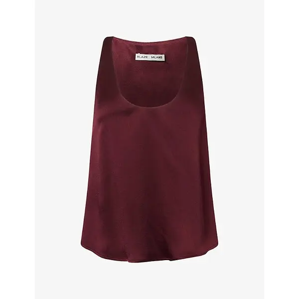 BLAZÉ MILANO Satin Tank Top - Wine