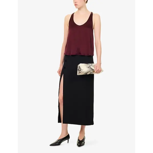 BLAZÉ MILANO Satin Tank Top - Wine
