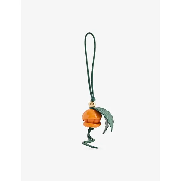 Loewe Peeling Leather Bag Charm - Orange