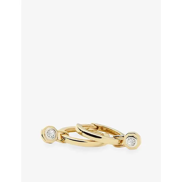 MISSOMA Lucy Williams 9ct Yellow And Lab Grown Diamond Drop Huggies