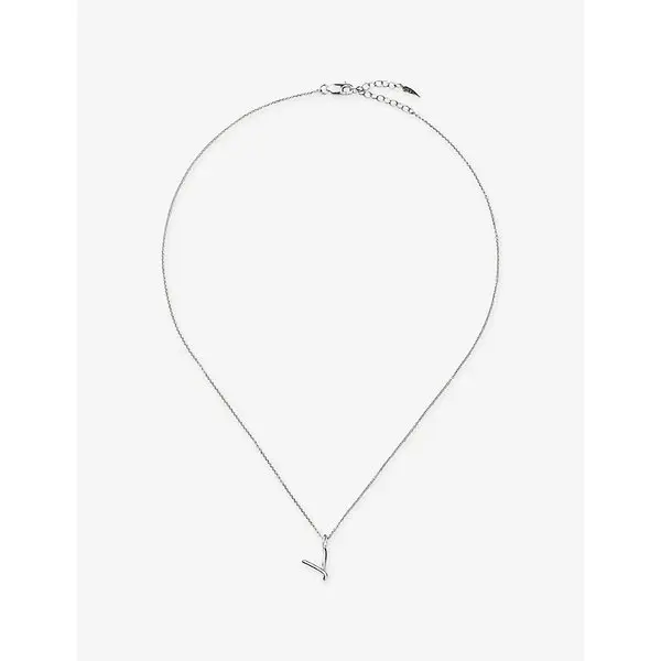 MISSOMA Curly Molten Mini Initial V -plated Sterling- Necklace