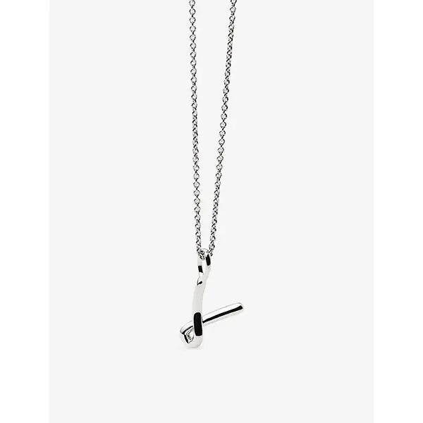 MISSOMA Curly Molten Mini Initial V -plated Sterling- Necklace