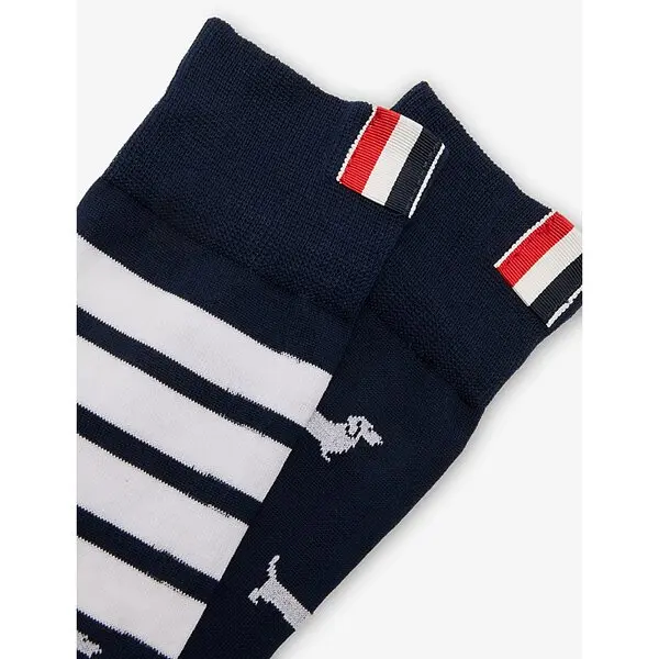 Thom Browne Hector Cotton-blend Mid-calf Socks