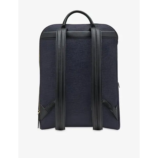 Smythson Panama Branded Leather Backpack