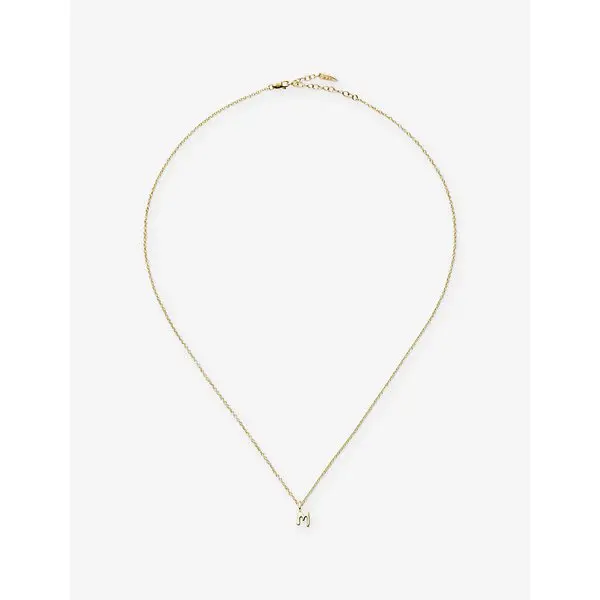 MISSOMA Fine Initial Mini M 14ct Yellow Pendant Necklace - Gold