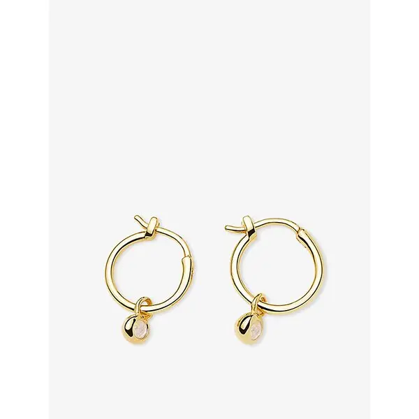 MISSOMA June Birthstone Mini Charm Hoop Earrings - Gold