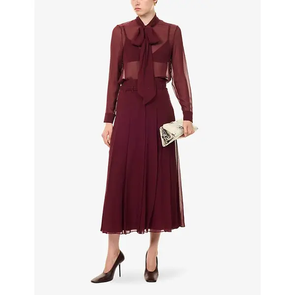 Gabriela Hearst Shildon Sheer Silk Top