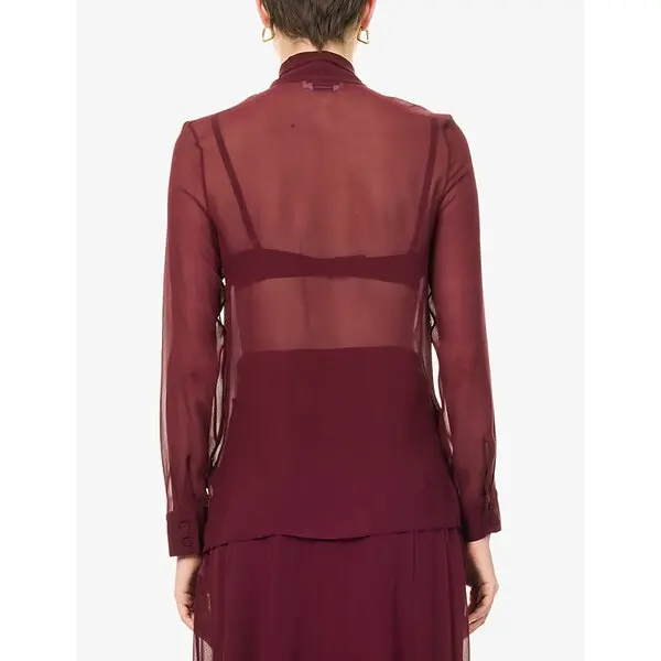 Gabriela Hearst Shildon Sheer Silk Top