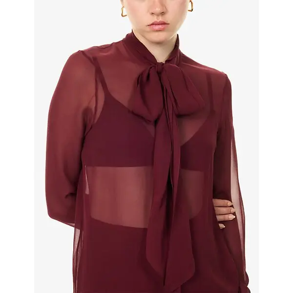 Gabriela Hearst Shildon Sheer Silk Top