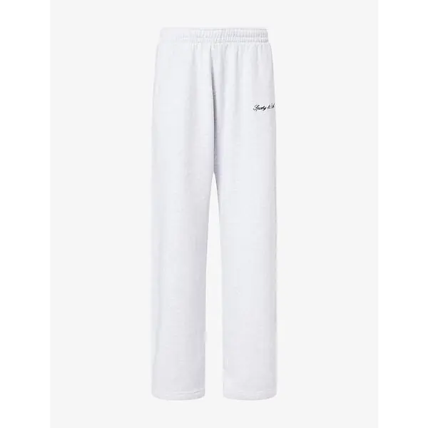 Sporty & Rich Logo-embroidered Cotton Jogging Bottoms