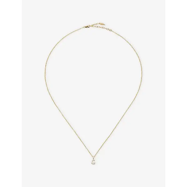MISSOMA Fine Initial Mini G 14ct Yellow Pendant Necklace - Gold