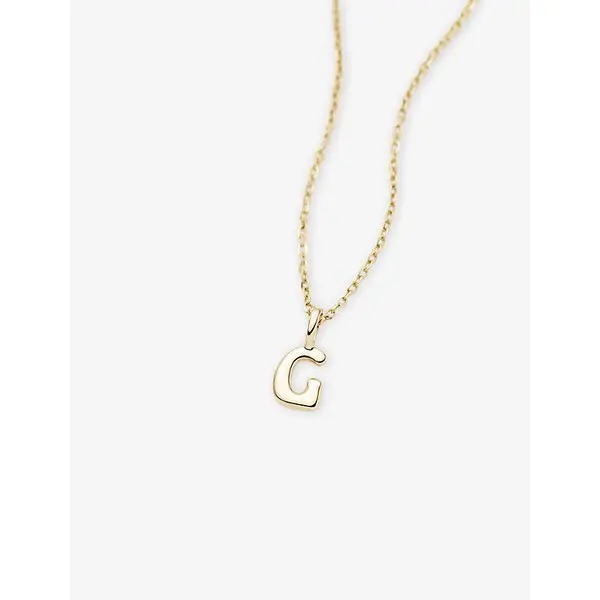 MISSOMA Fine Initial Mini G 14ct Yellow Pendant Necklace