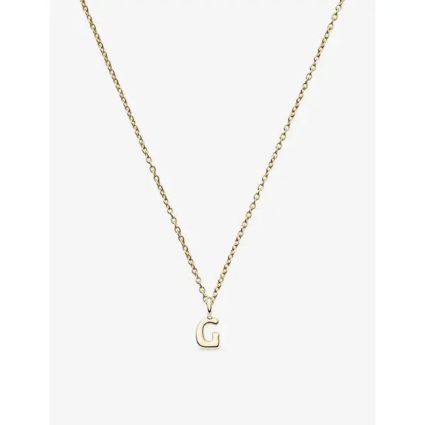 MISSOMA Fine Initial Mini G 14ct Yellow Pendant Necklace