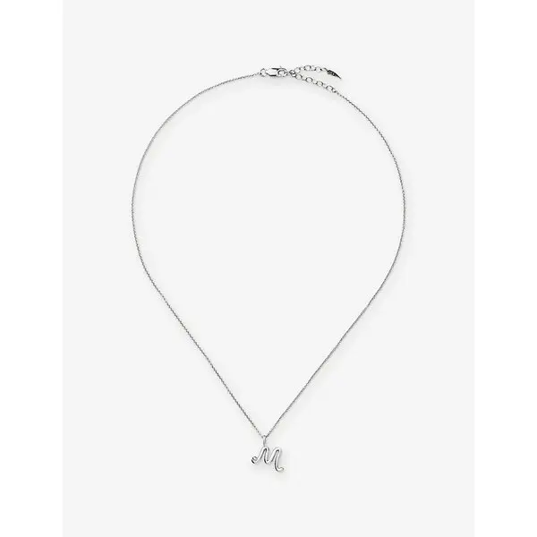 MISSOMA Curly Molten Mini Initial M Plated Sterling Necklace - Silver