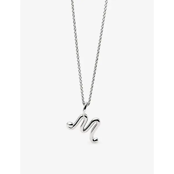 MISSOMA Curly Molten Mini Initial M Plated Sterling Necklace - Silver