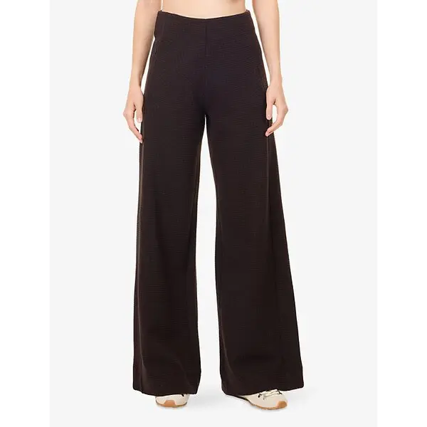 ME+EM Textured Wide-leg Jacquard-jersey Trousers