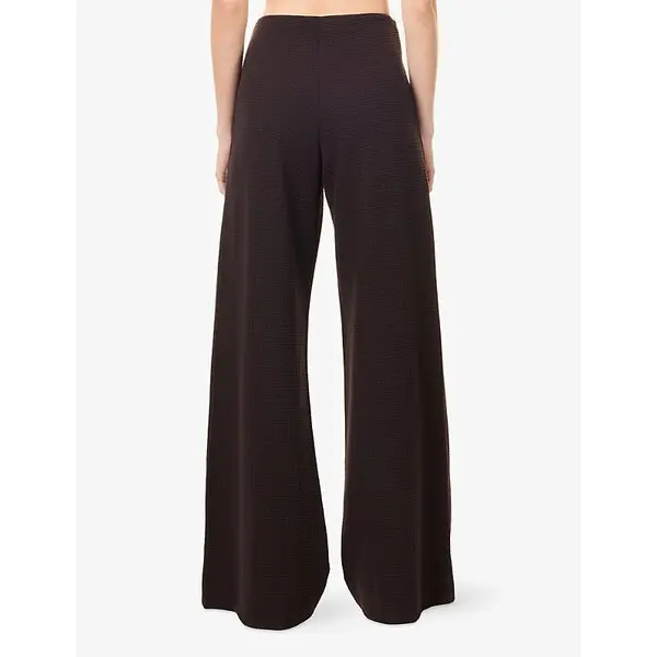 ME+EM Textured Wide-leg Jacquard-jersey Trousers