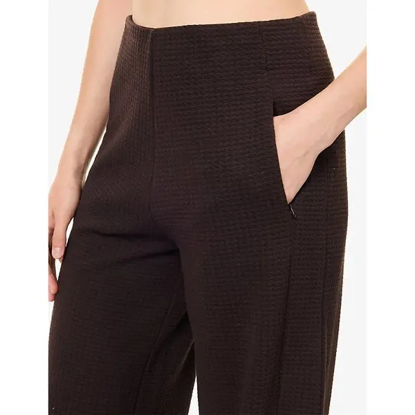 ME+EM Textured Wide-leg Jacquard-jersey Trousers