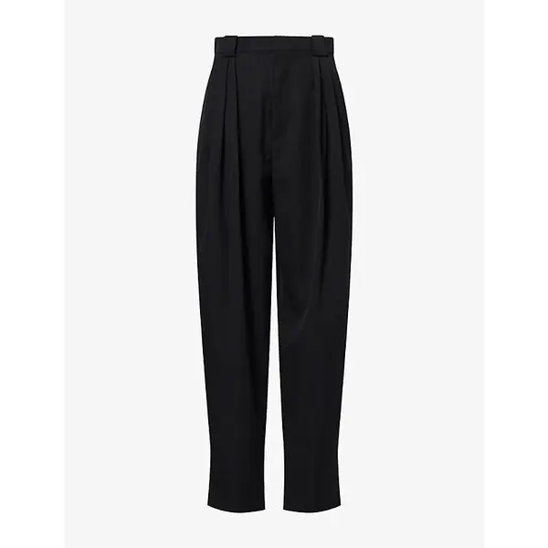 Bottega Veneta Pleated Straight-leg Wool Trousers