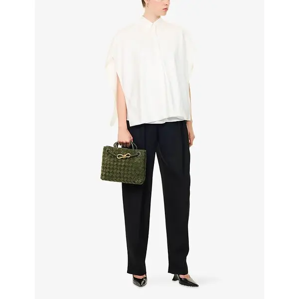 Bottega Veneta Pleated Straight-leg Wool Trousers
