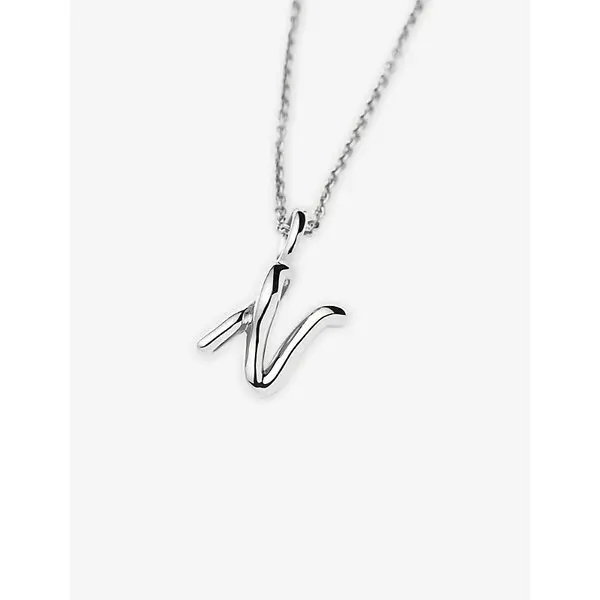 MISSOMA Curly Molten Mini Initial N Plated Sterling Necklace