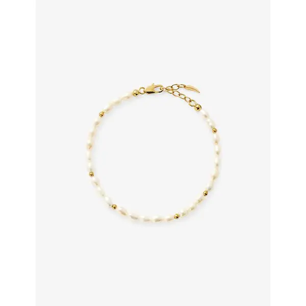 MISSOMA Seed Pearl Beaded 18ct Yellow Plated Brass Bracelet - Gold