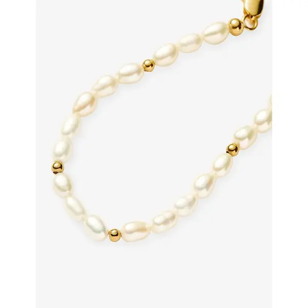 MISSOMA Seed Pearl Beaded 18ct Yellow Plated Brass Bracelet