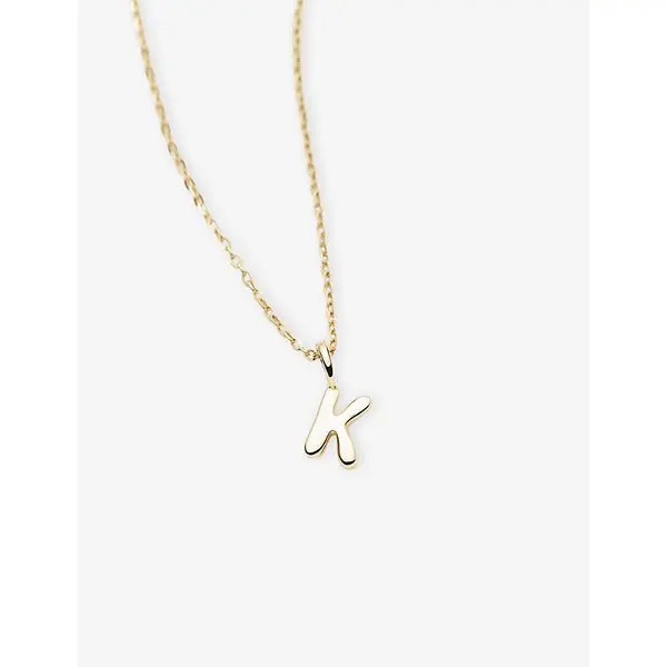 MISSOMA Fine Initial Mini K 14ct Yellow Pendant Necklace